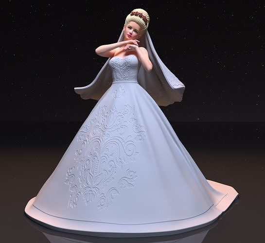 Lovely Bride 3D model 3D printable | CGTrader