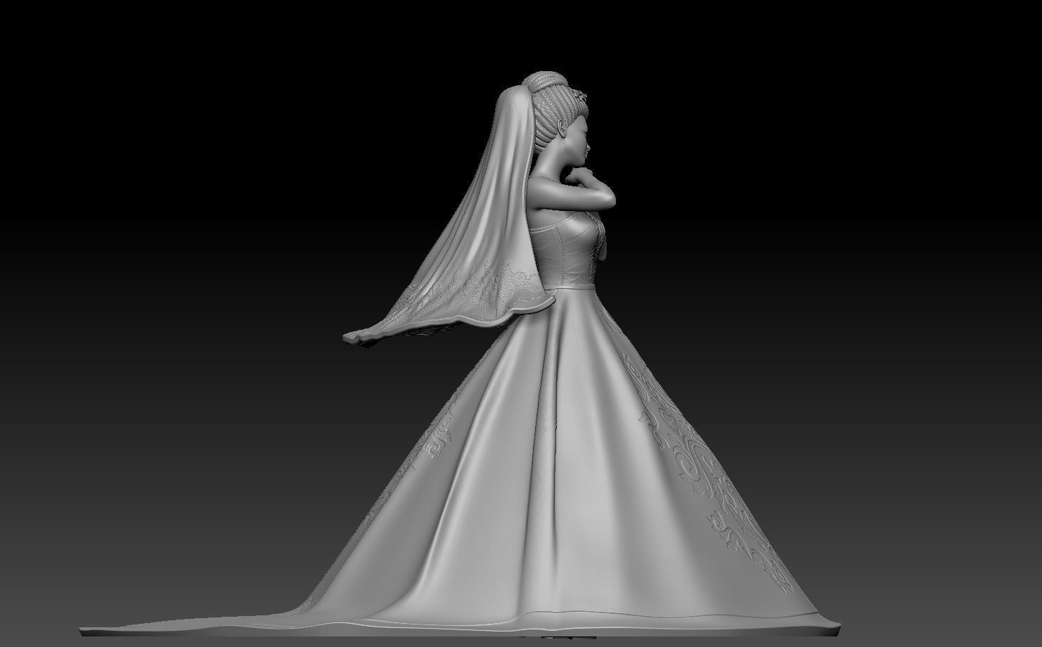 Lovely Bride 3D model 3D printable | CGTrader