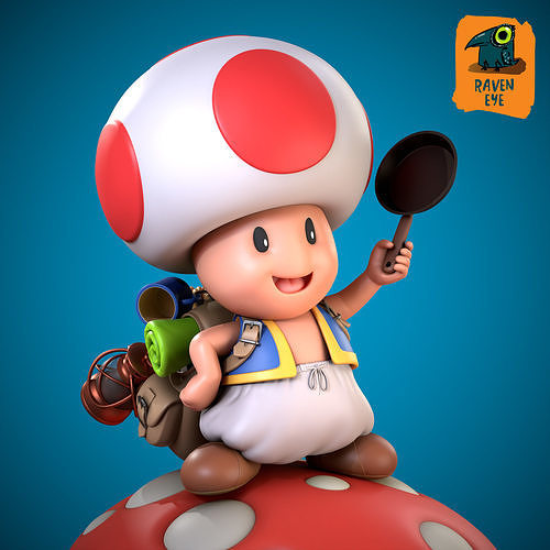 Toad from Super Mario Bros 3D model 3D printable | CGTrader