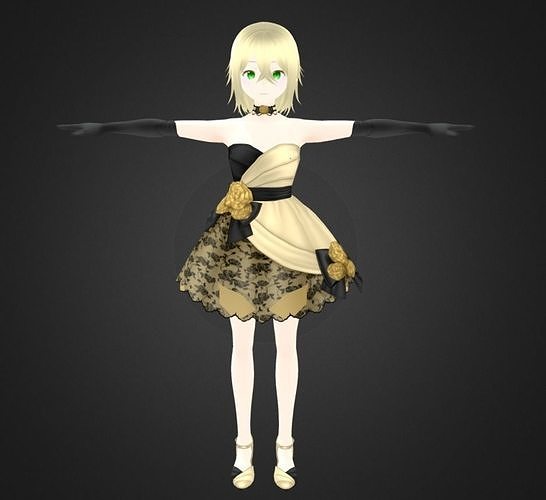 Princess Anime Girl - Fully Rigged 3D Model free 3D model rigged | CGTrader