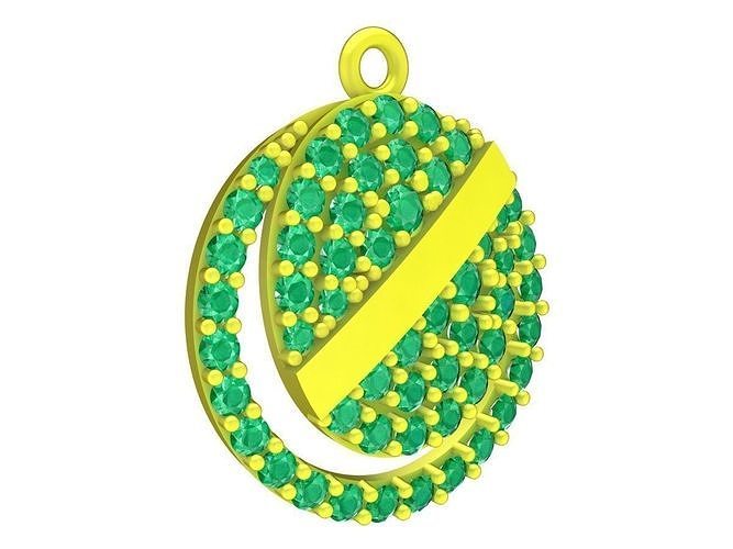 6300 Korean Diamond Women Pendant 3D model 3D printable | CGTrader