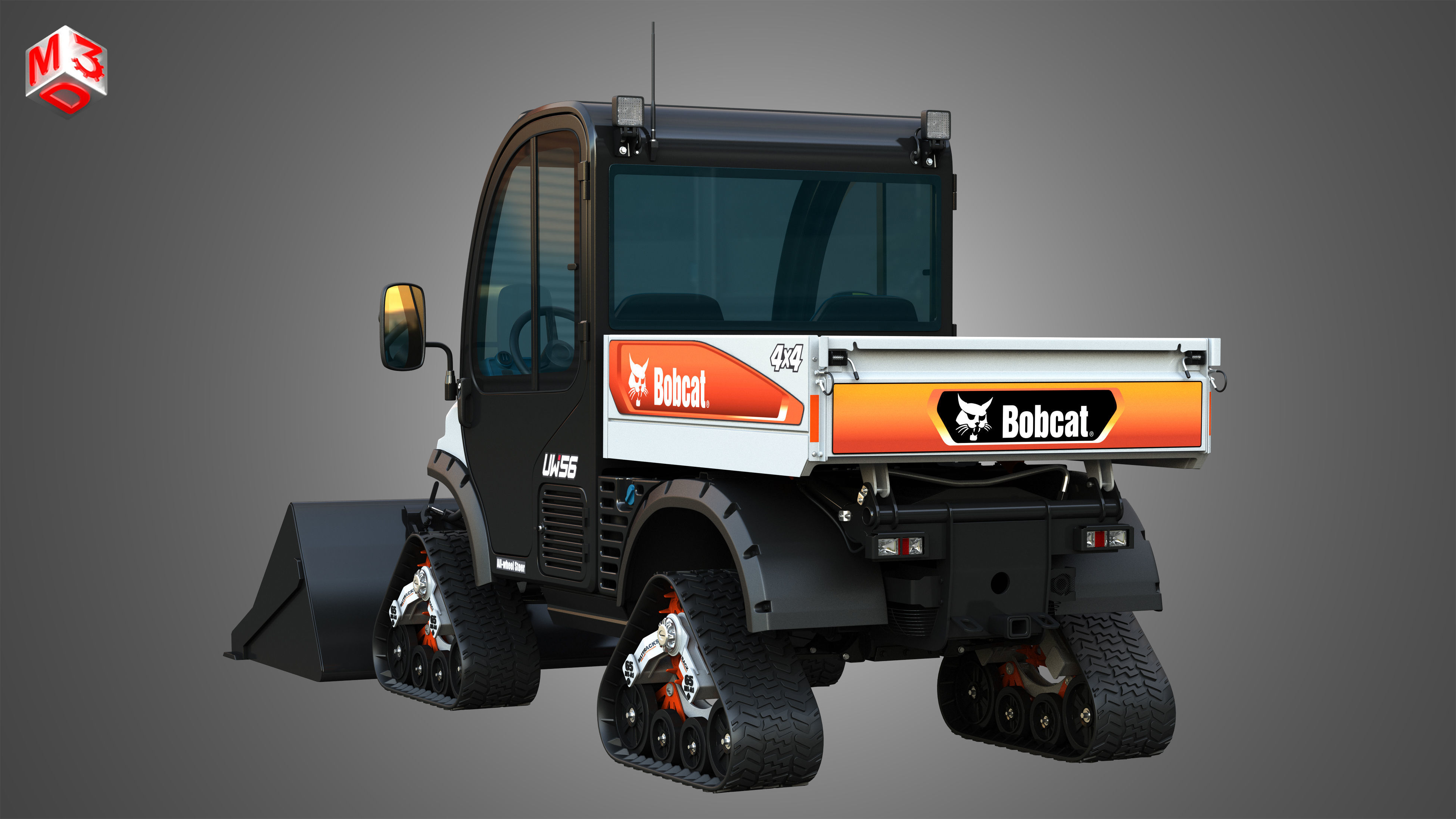 UW56 - Toolcat Quad Tracks - Utility Work Machine - Bucket 3D model ...