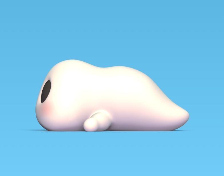 Cute Lying Ghost 3D model 3D printable | CGTrader