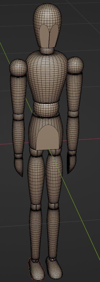 Wooden mannequin posing figurine free 3D model | CGTrader