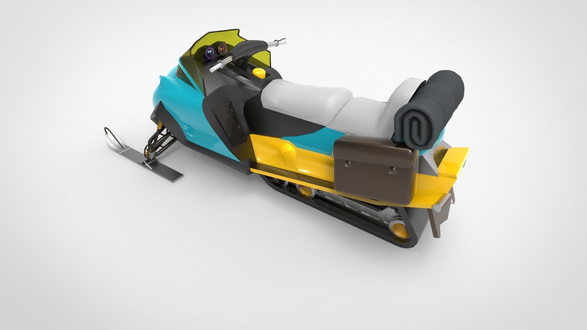 3D model snowmobile VR / AR / low-poly | CGTrader
