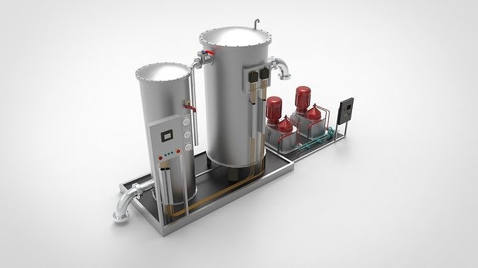 OWS Oil Water Separator ship system machinery room 3D model animated ...