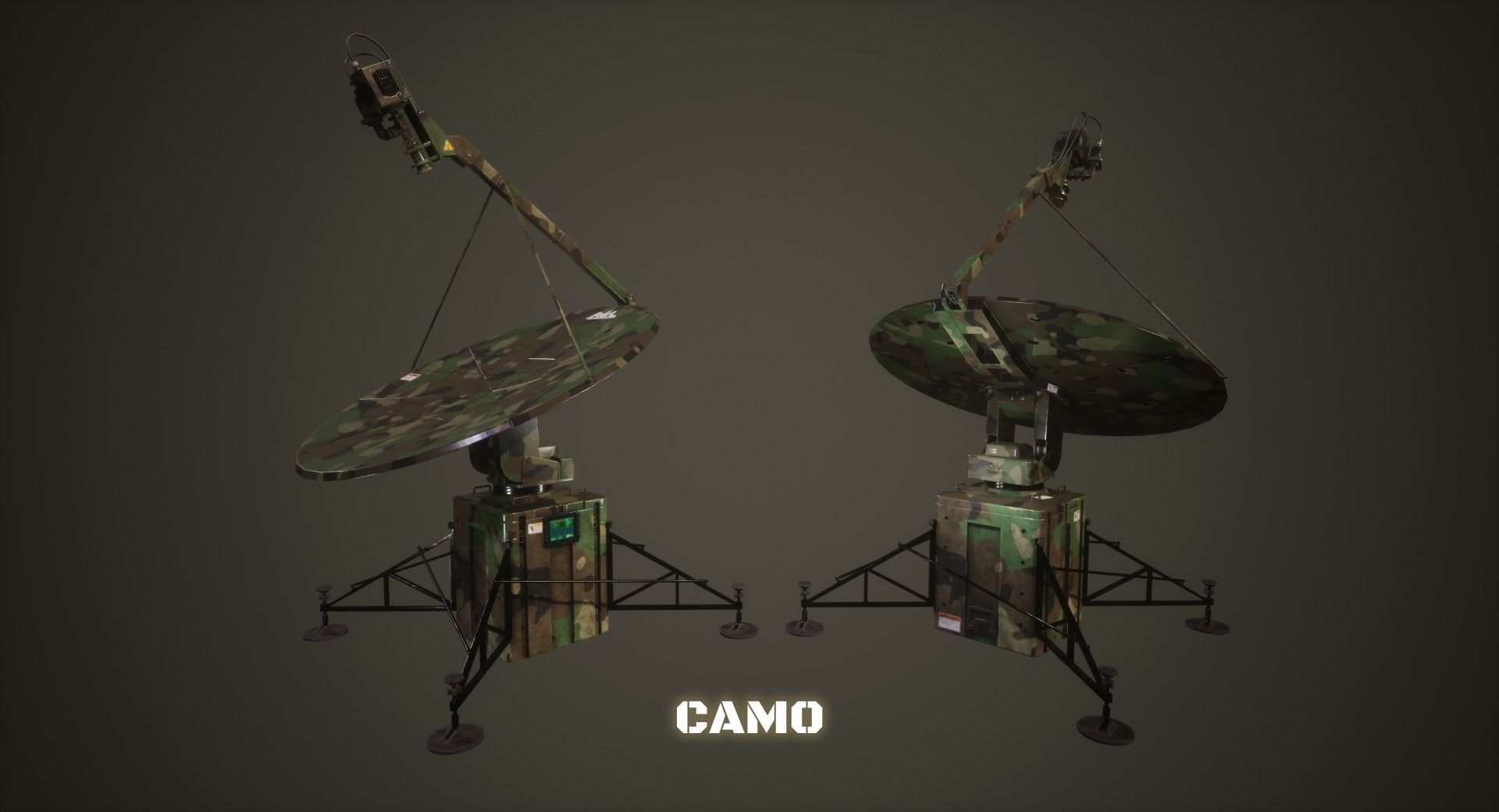 3D model Animated Military Radar VR / AR / low-poly | CGTrader