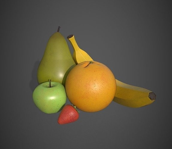 3D model Fruit Set VR / AR / low-poly | CGTrader