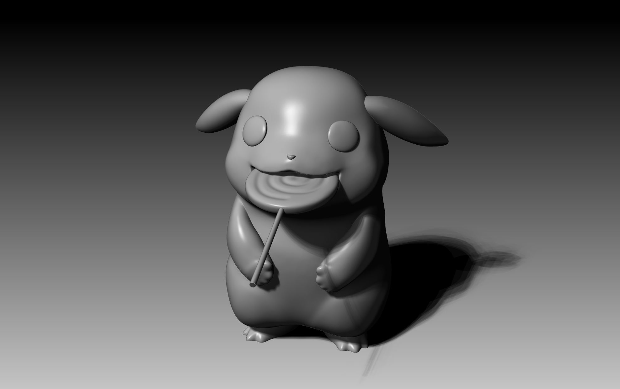 Pikachu with Lollipop Pokemon 3D model 3D printable | CGTrader