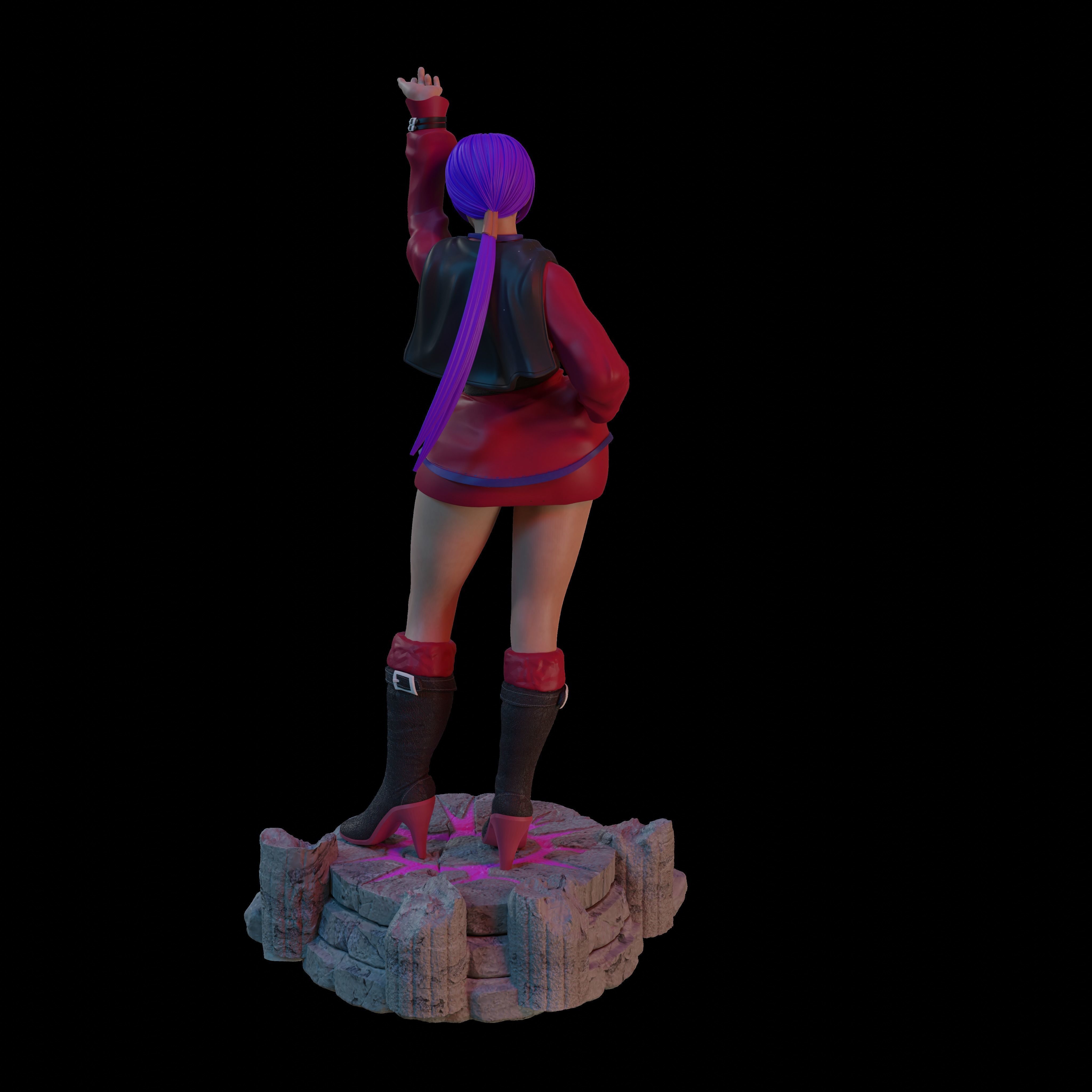 Shermie from KOF Fatal Fury 3d printing STL files by ARK 3D model 3D ...