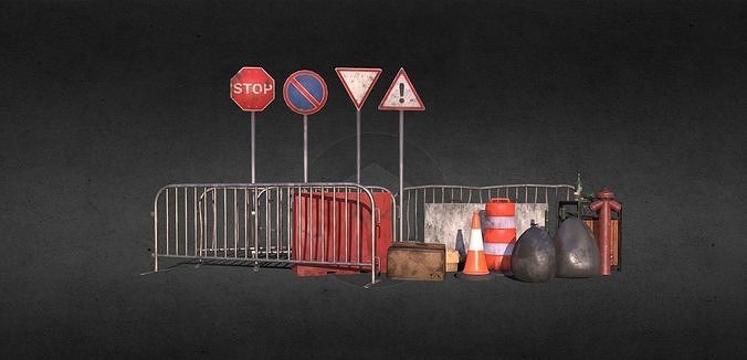 Street Asset Pack 3D model | CGTrader