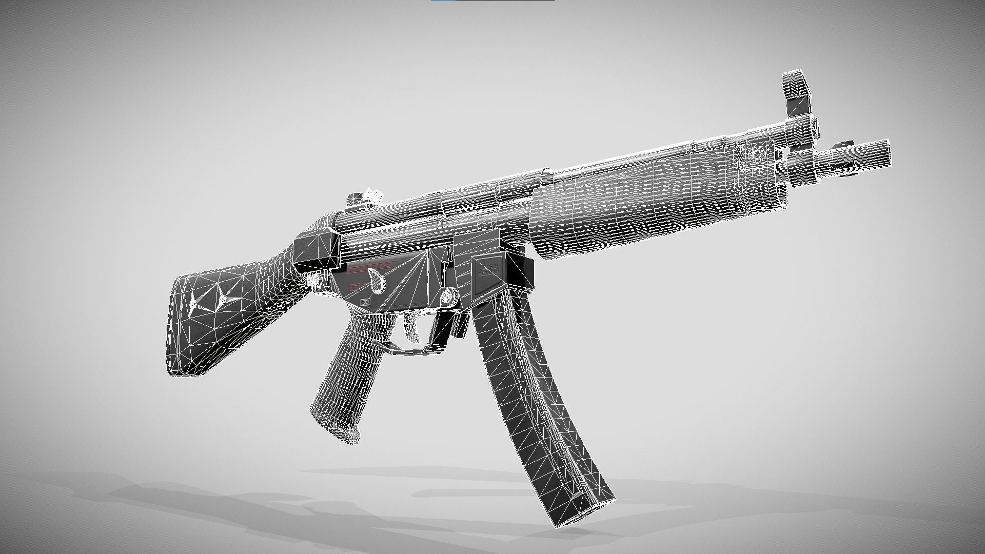 3D model MP5 Submachine-gun VR / AR / low-poly | CGTrader