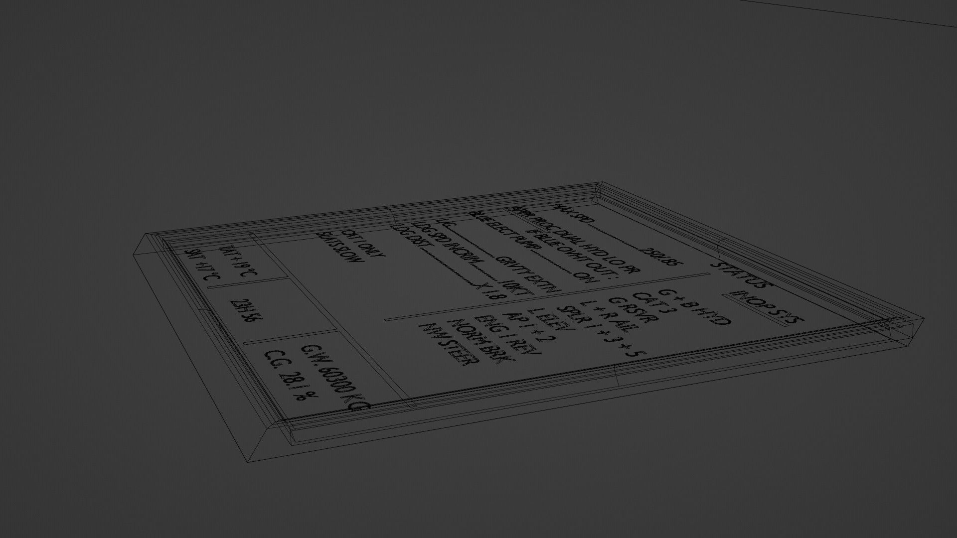 Third Electronic centralised aircraft monitoring 3D model | CGTrader