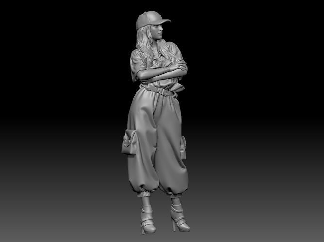 girl mechanic stand 3D model 3D printable | CGTrader