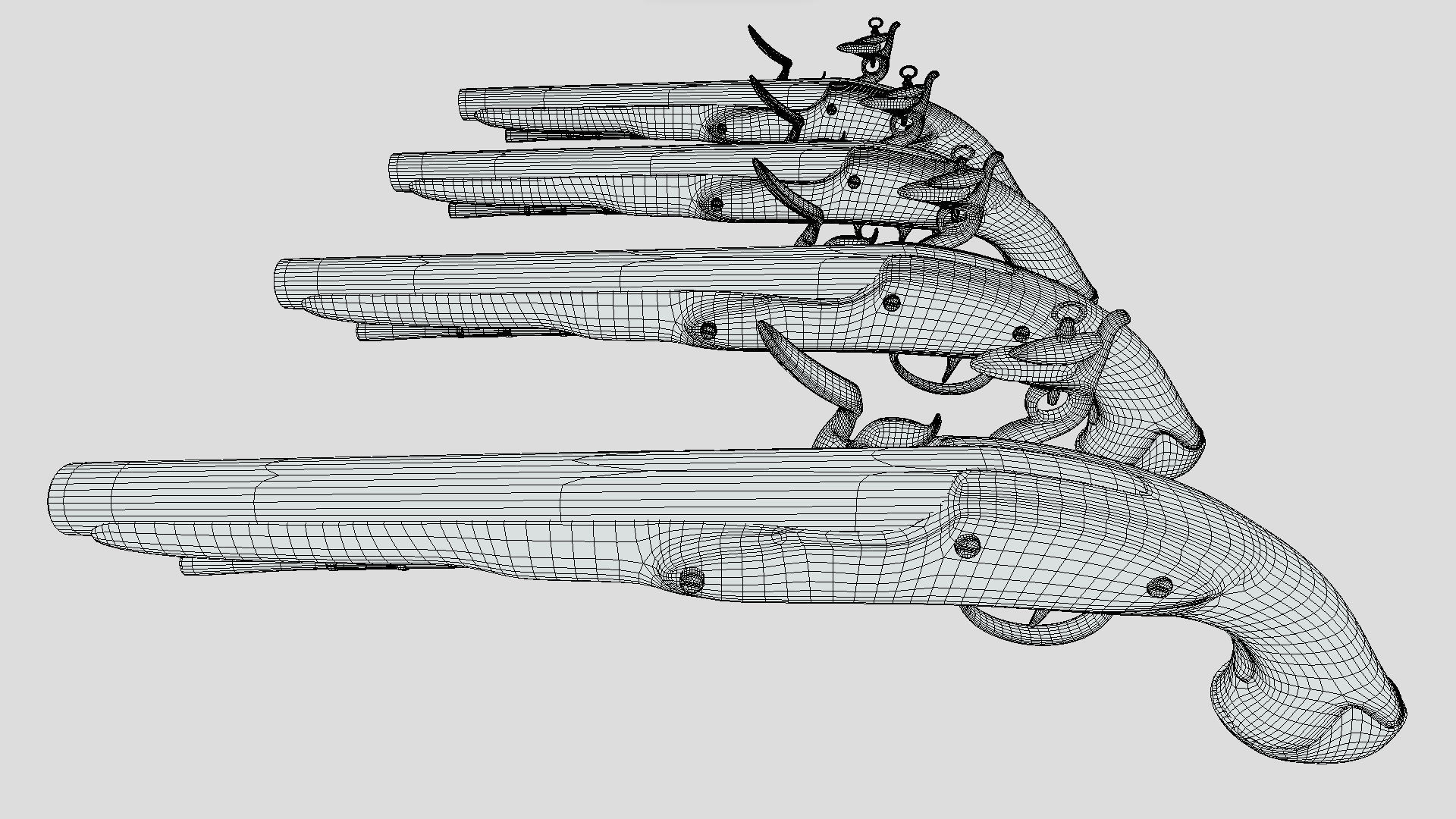 3D model Flintlock Musket VR / AR / low-poly | CGTrader