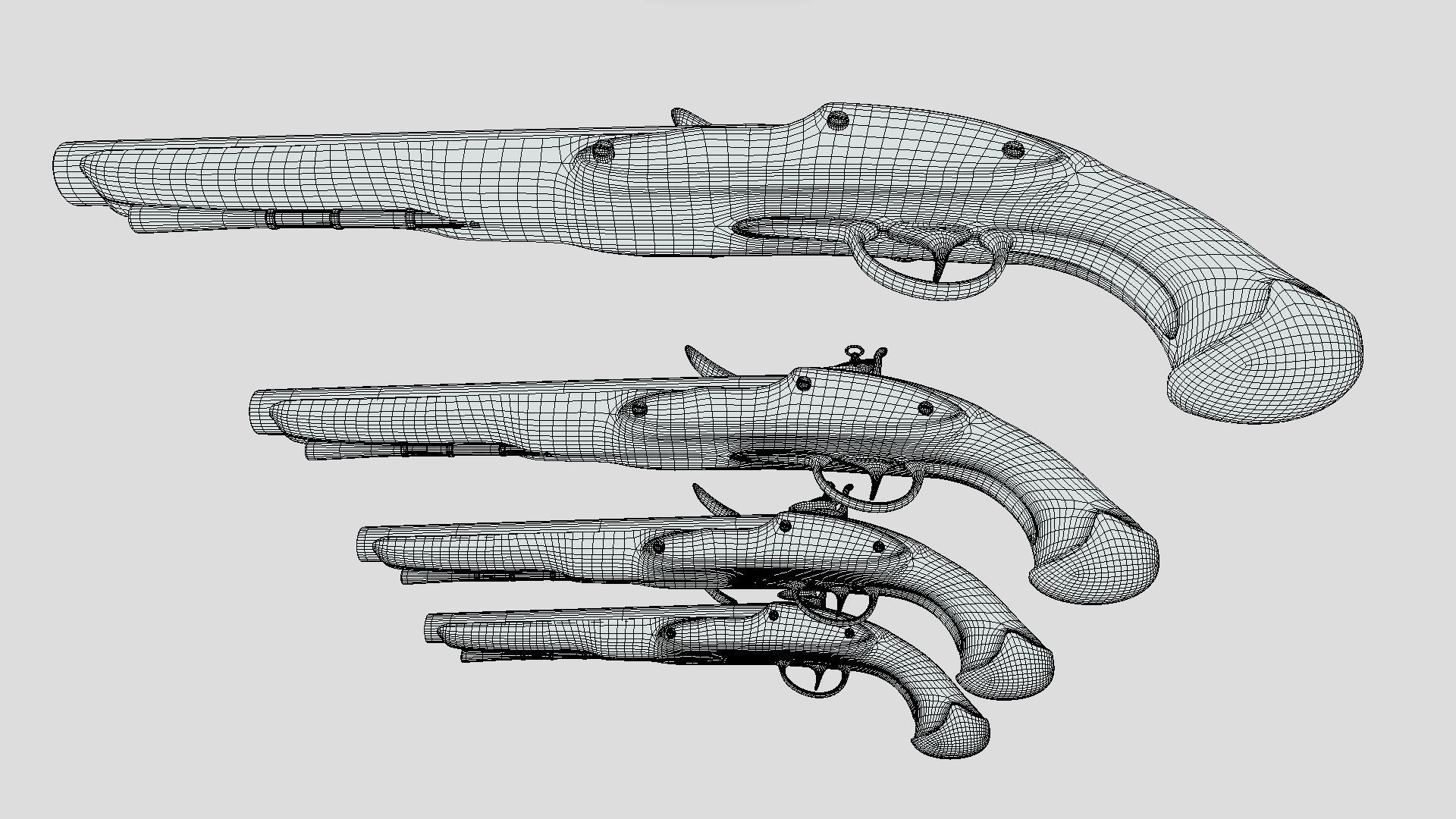 3D model Flintlock Musket VR / AR / low-poly | CGTrader