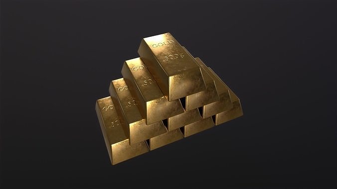 3D model Gold Bars 3D Model VR / AR / low-poly | CGTrader