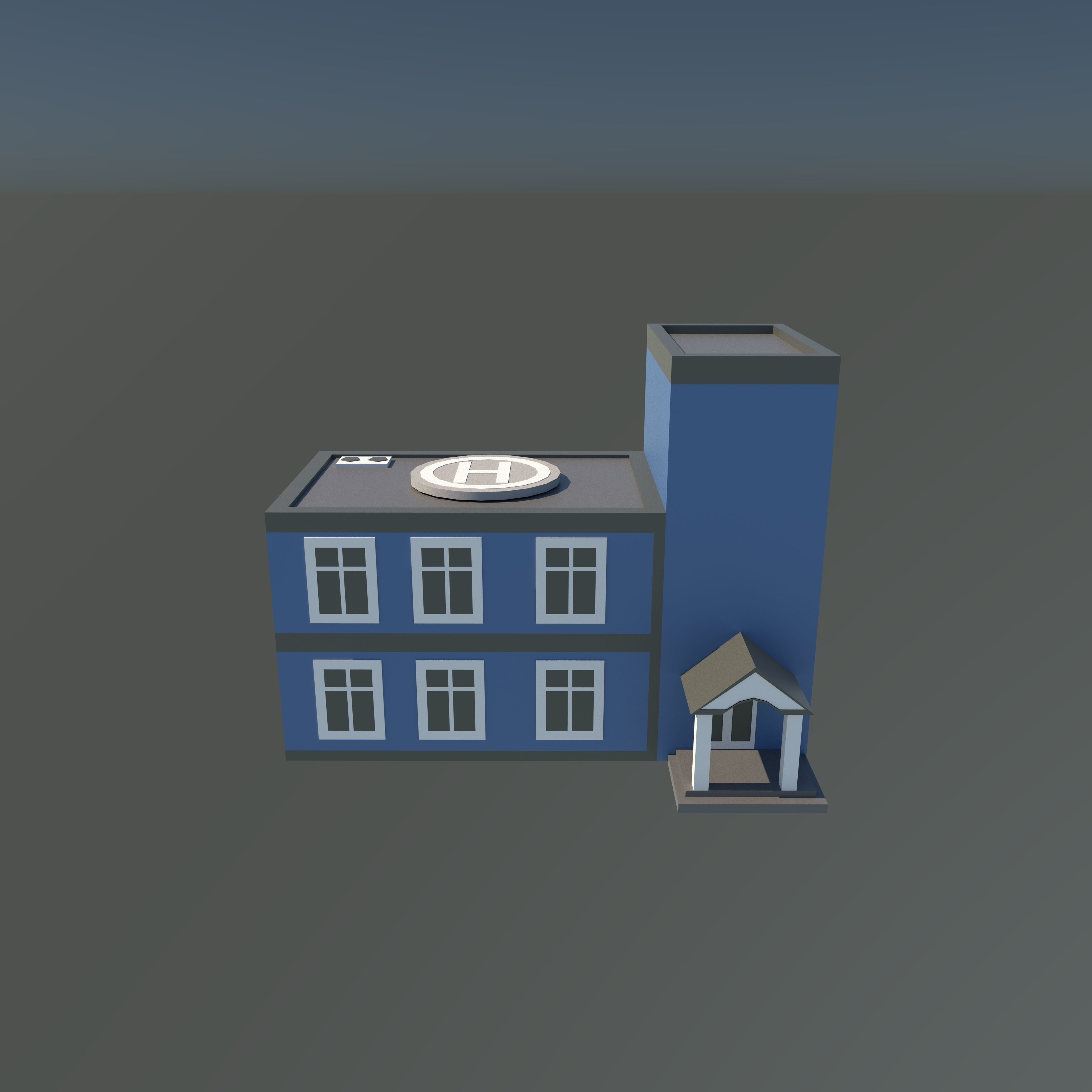3D model low poly city building VR / AR / low-poly | CGTrader
