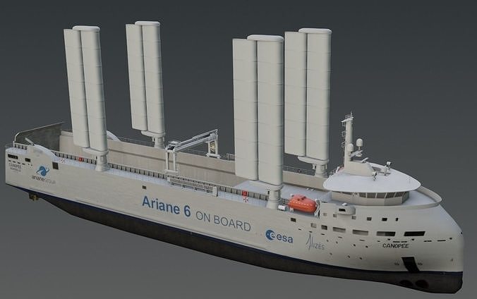 3D model Wind-powered Canopee Ro-Ro vessel 3D model VR / AR / low-poly ...