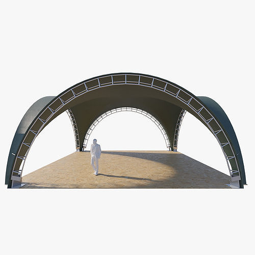 Arch tent rectangular 3D model | CGTrader