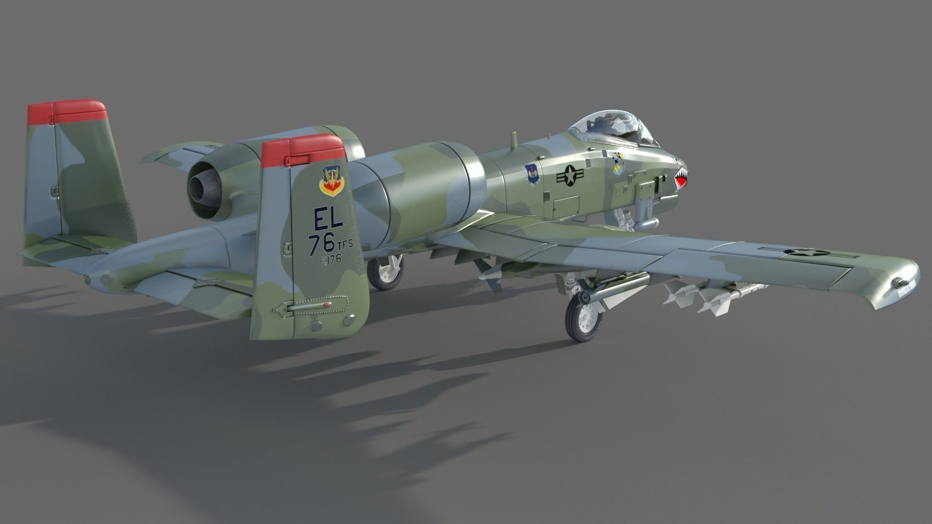 A-10 lightning military jet 3D model | CGTrader