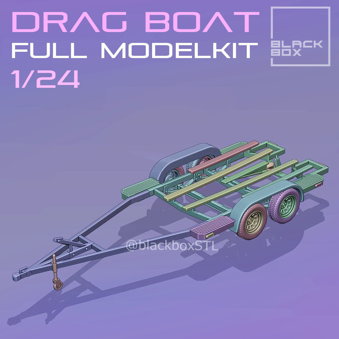 VINTAGE DRAG BOAT FULL MODELKIT 1-24TH 3D model 3D printable | CGTrader