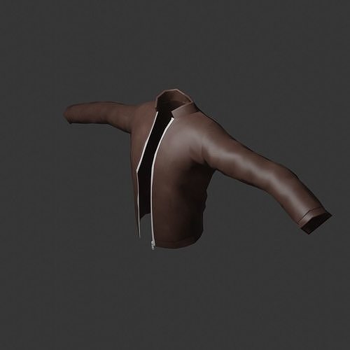 Low Poly Jacket Leather free VR / AR / low-poly 3D model | CGTrader