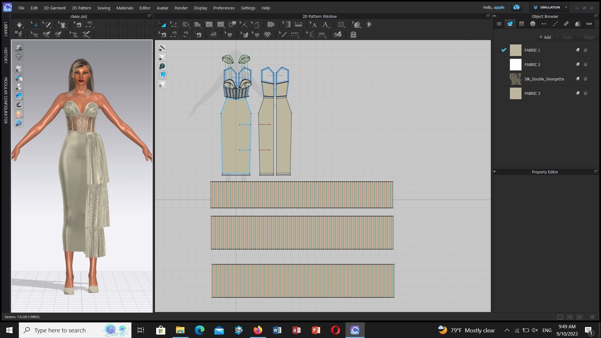 classy dress 3D model | CGTrader
