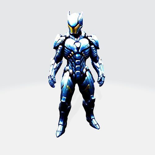 Cyber Samurai Elite Futuristic Warrior in Exosuit Armor 3D model | CGTrader