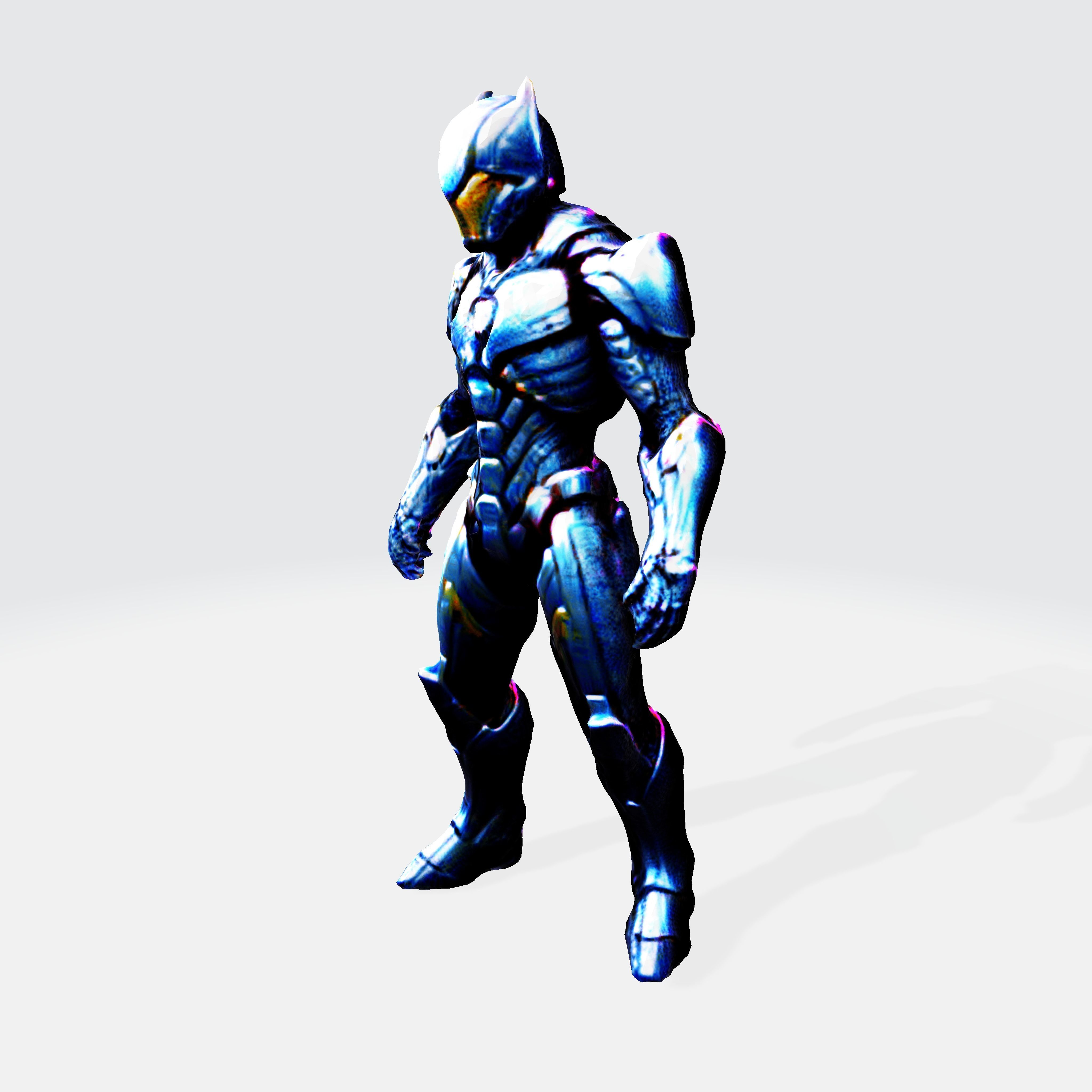 Cyber Samurai Elite Futuristic Warrior in Exosuit Armor 3D model | CGTrader