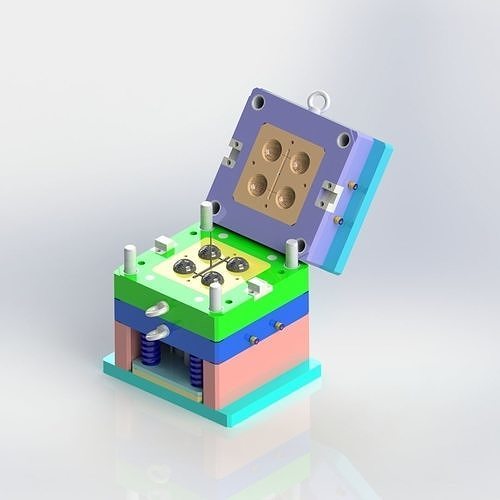 Collapsible Core Mold free 3D model animated | CGTrader