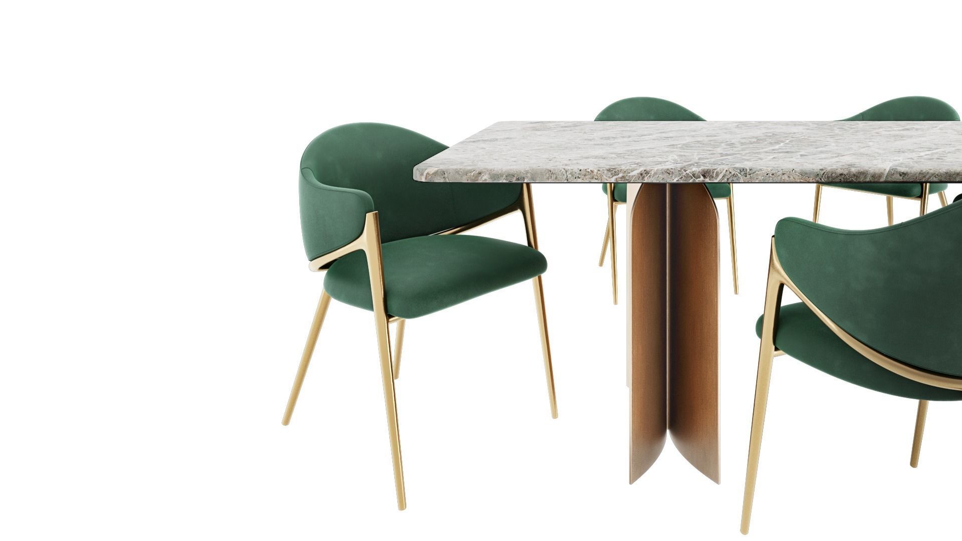 Bolgheri dining table and Casa Kay dining chair 3D model | CGTrader