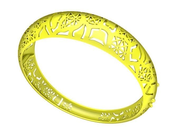 6360 gold ultra vision bangle 3D model 3D printable | CGTrader