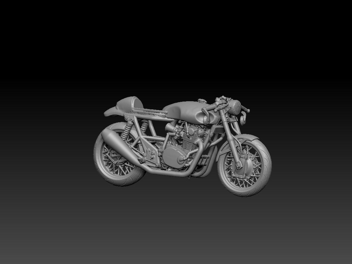 yamaha xs 650 custom 3D model 3D printable | CGTrader