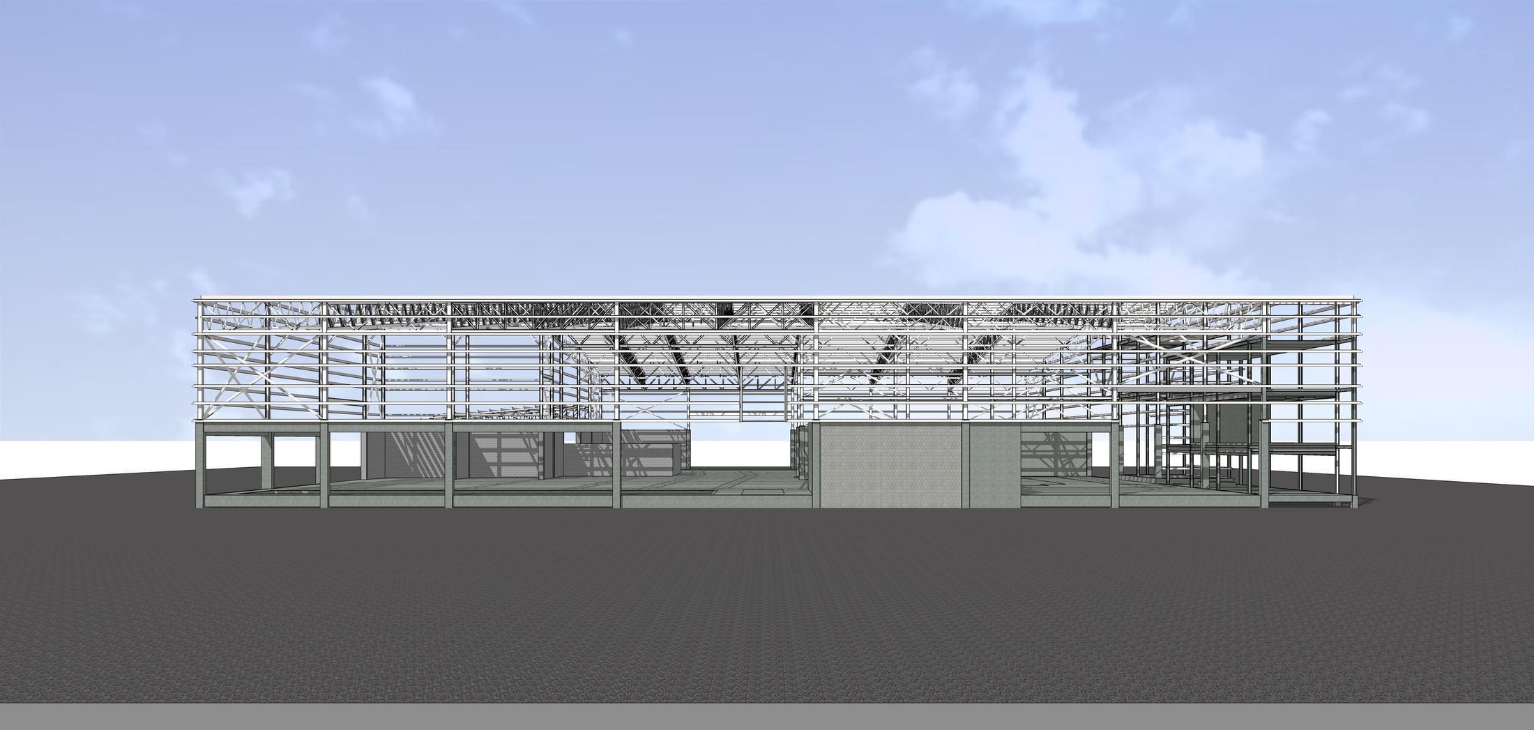 Warehouse structure 2318 3D model | CGTrader