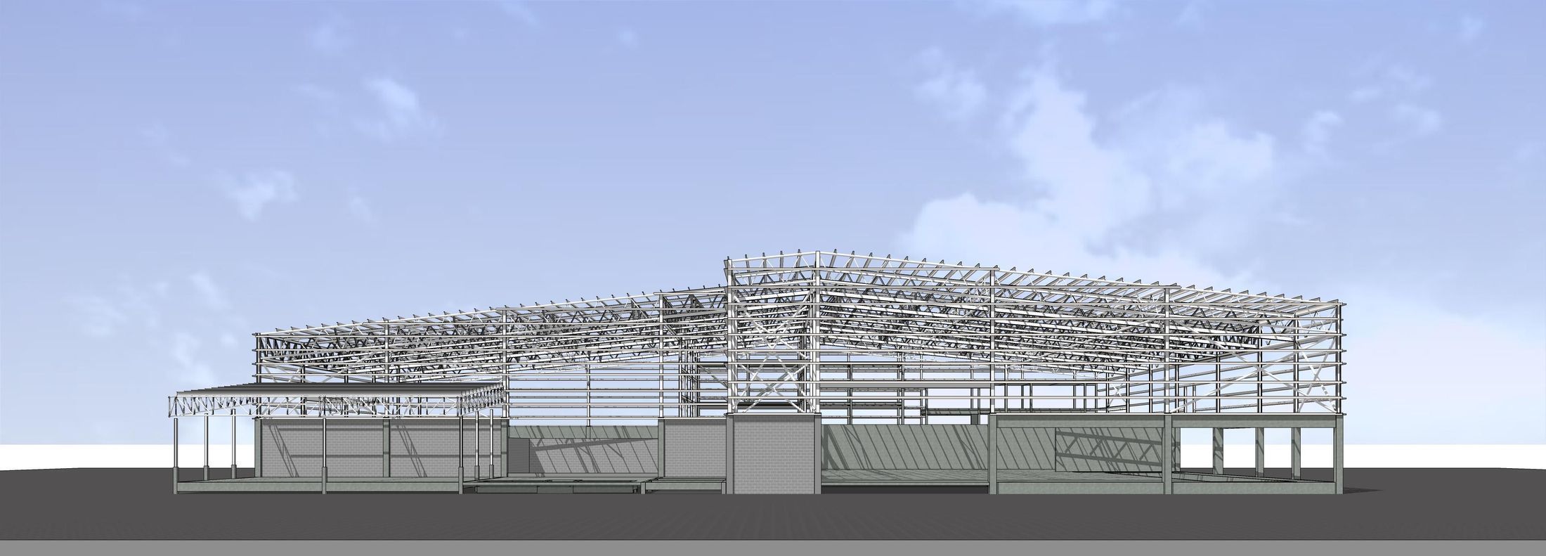 Warehouse structure 2318 3D model | CGTrader