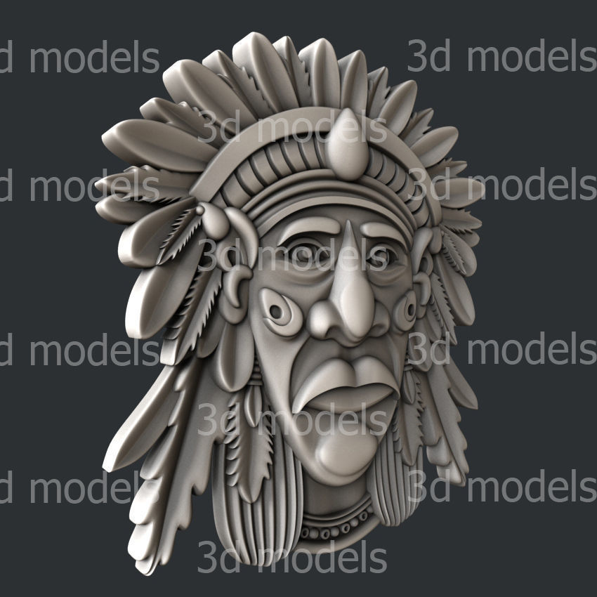3d STL models for CNC or 3d printer totem indian P468 3D model | CGTrader