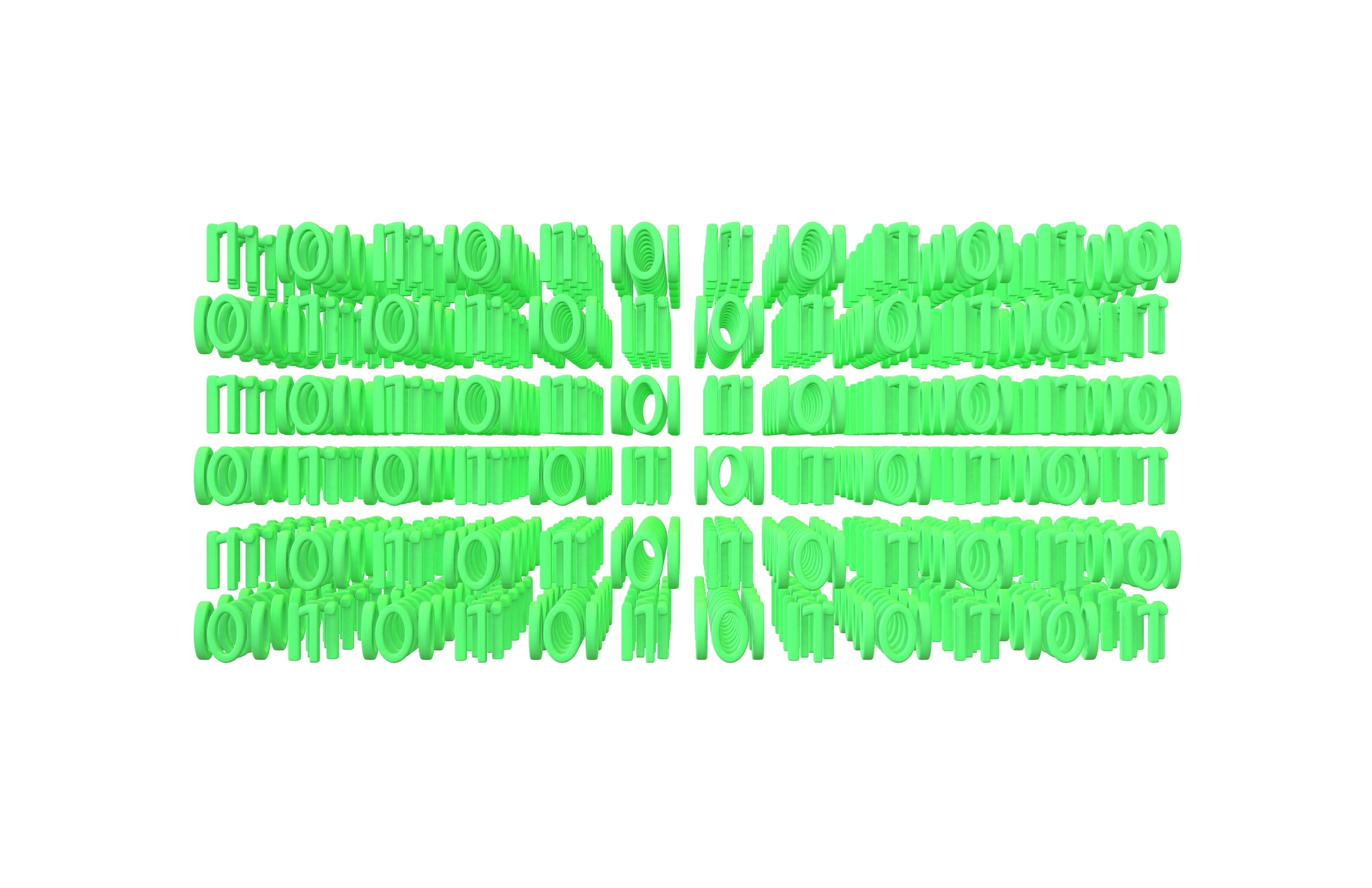 Binary 3D Style Background V1 001 3D model | CGTrader