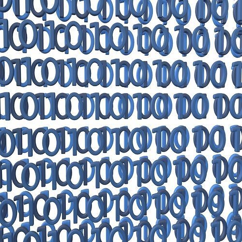 Binary 3D Style Background V2 002 3D model | CGTrader