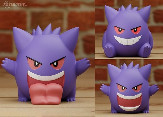 GENGAR CHIBI 3 MODELS POKEMON 3D model 3D printable | CGTrader