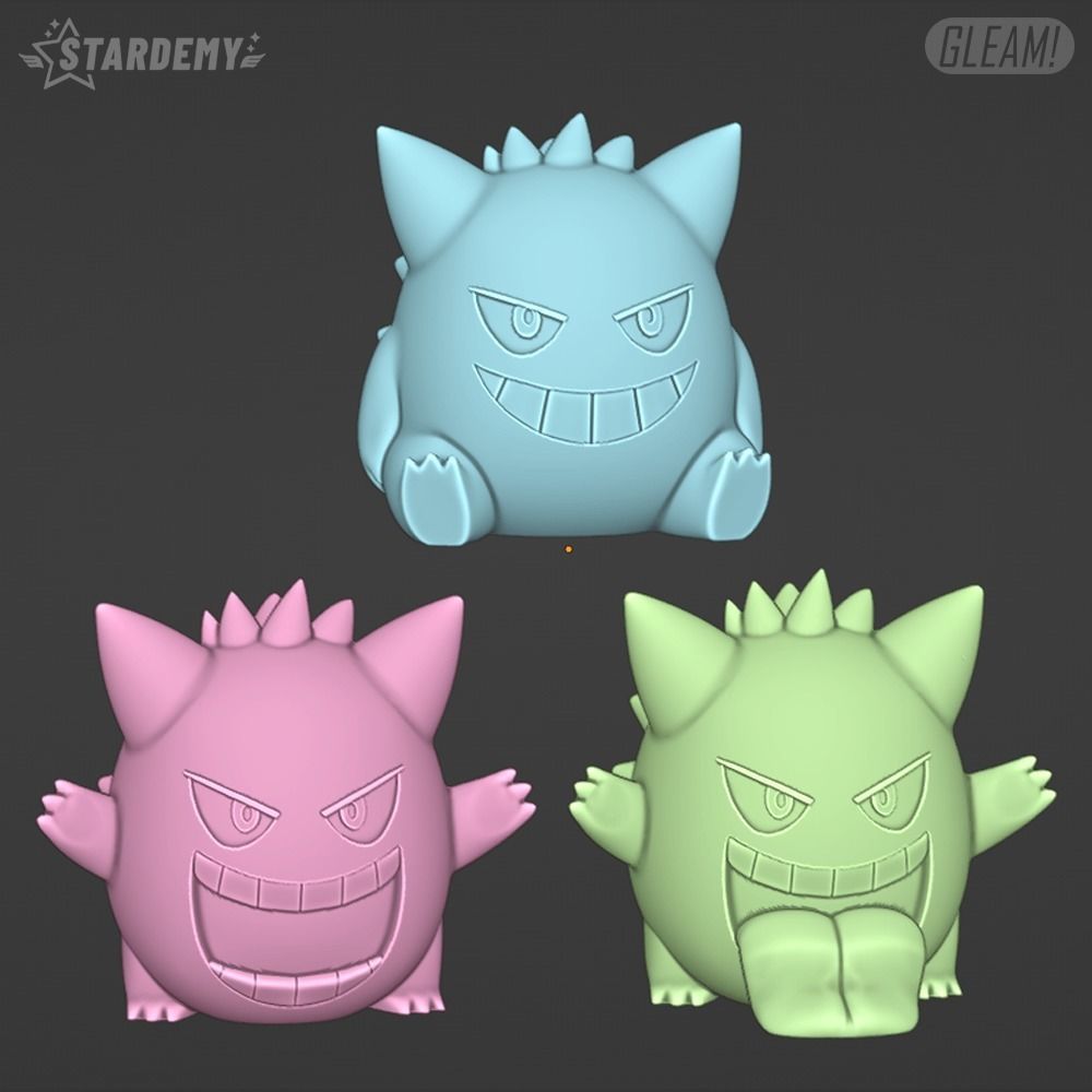 GENGAR CHIBI 3 MODELS POKEMON 3D model 3D printable | CGTrader