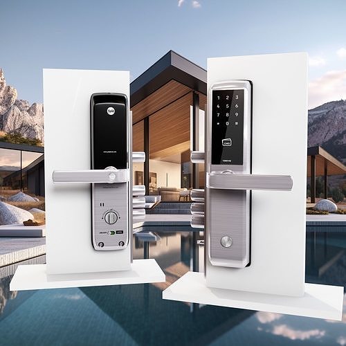 3D model Large Digital Door Lock 3D model Code YDM3168 Low-poly 3D VR ...