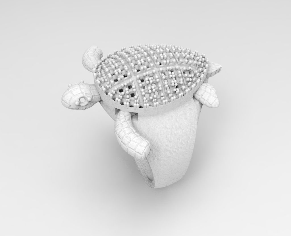 anillo tortuga 3D model 3D printable | CGTrader