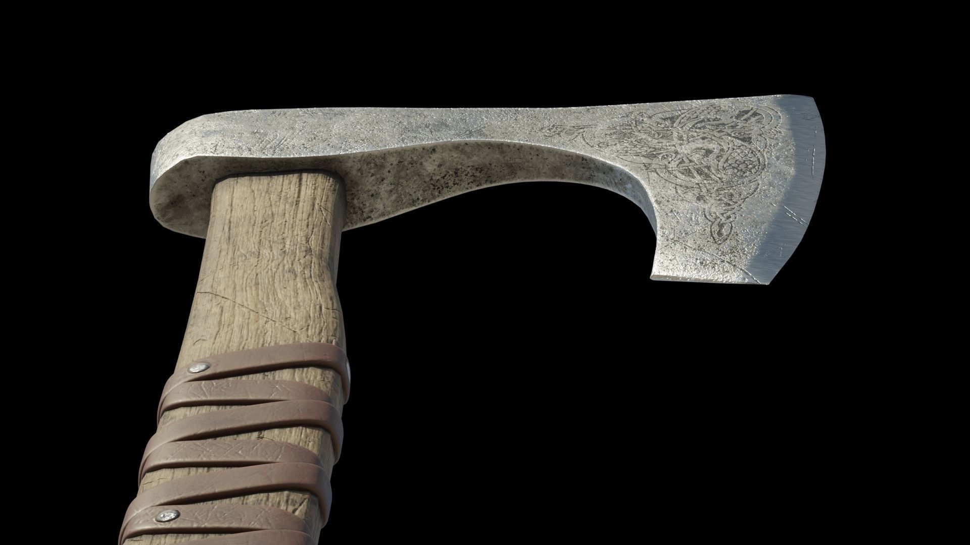 Celtic battle axe 3D model | CGTrader