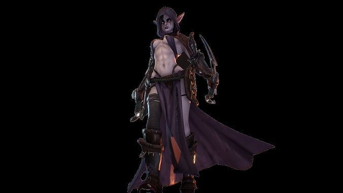 Elf Mercenary Character 3D model | CGTrader
