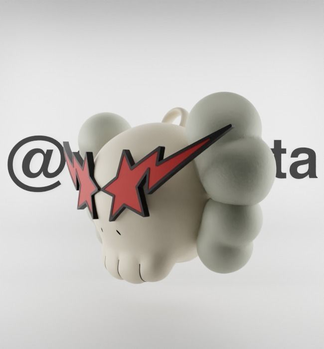 Kaws Keychain Bape Companion for Print 3D model 3D printable | CGTrader