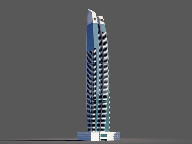 DAMAC Heights - Dubai marina 3D model | CGTrader