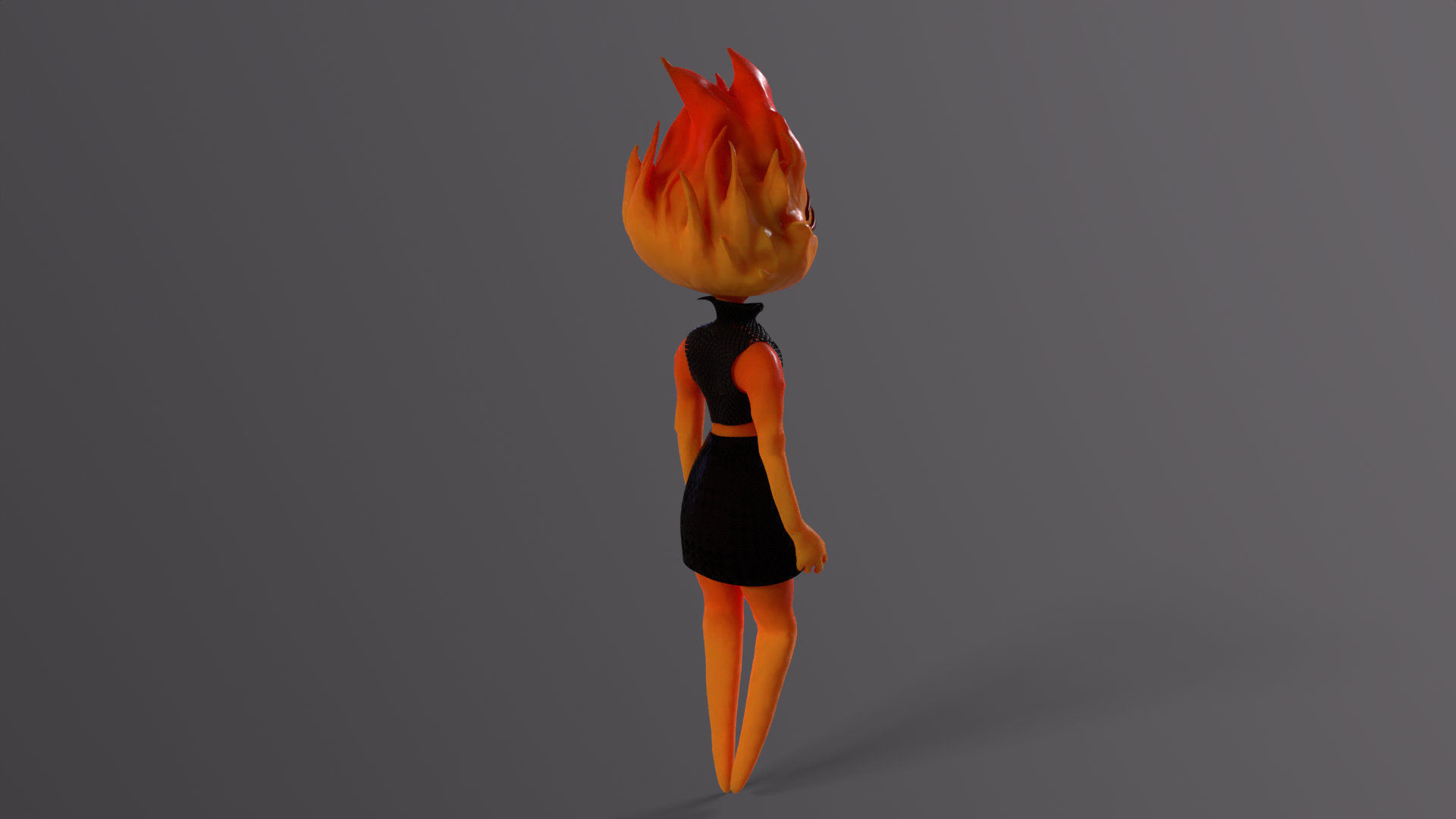 3D model Ember Lumen Pixar Elemental Animated PBR VR / AR / low-poly ...