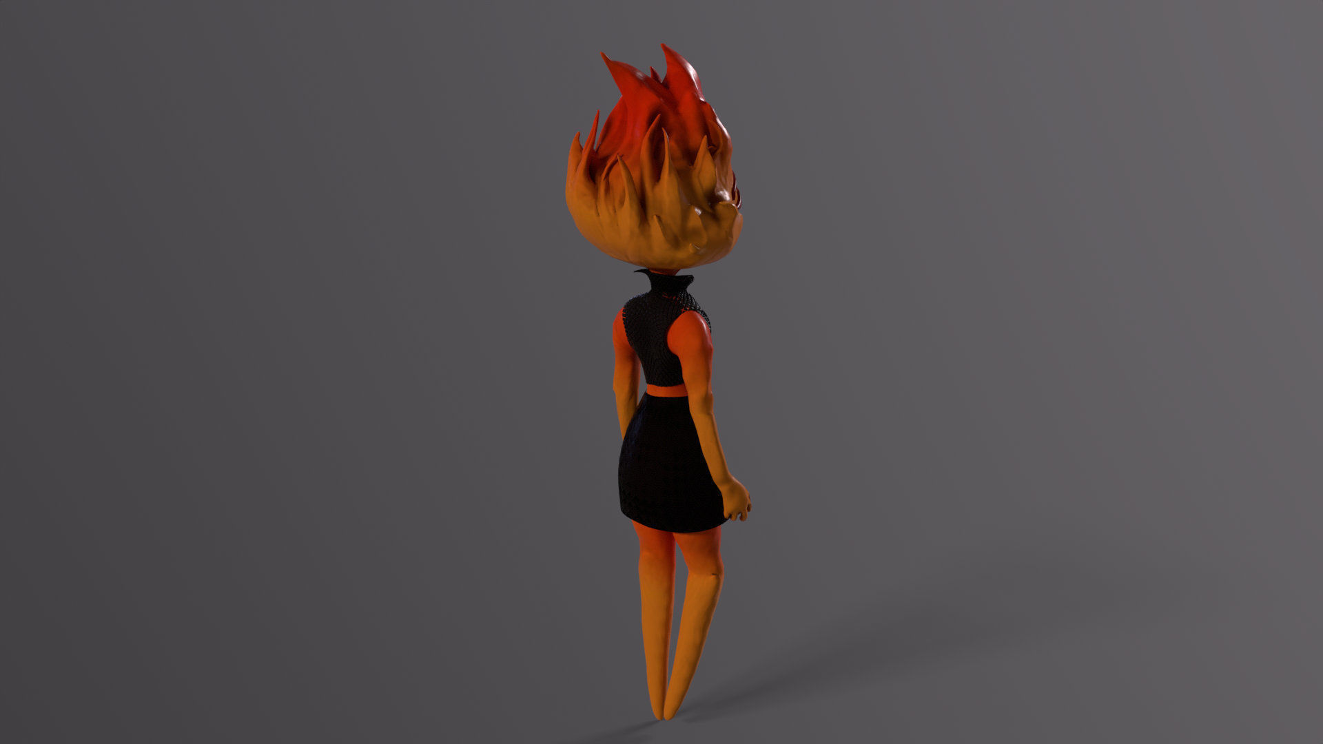 3D model Ember Lumen Pixar Elemental Animated PBR VR / AR / low-poly ...