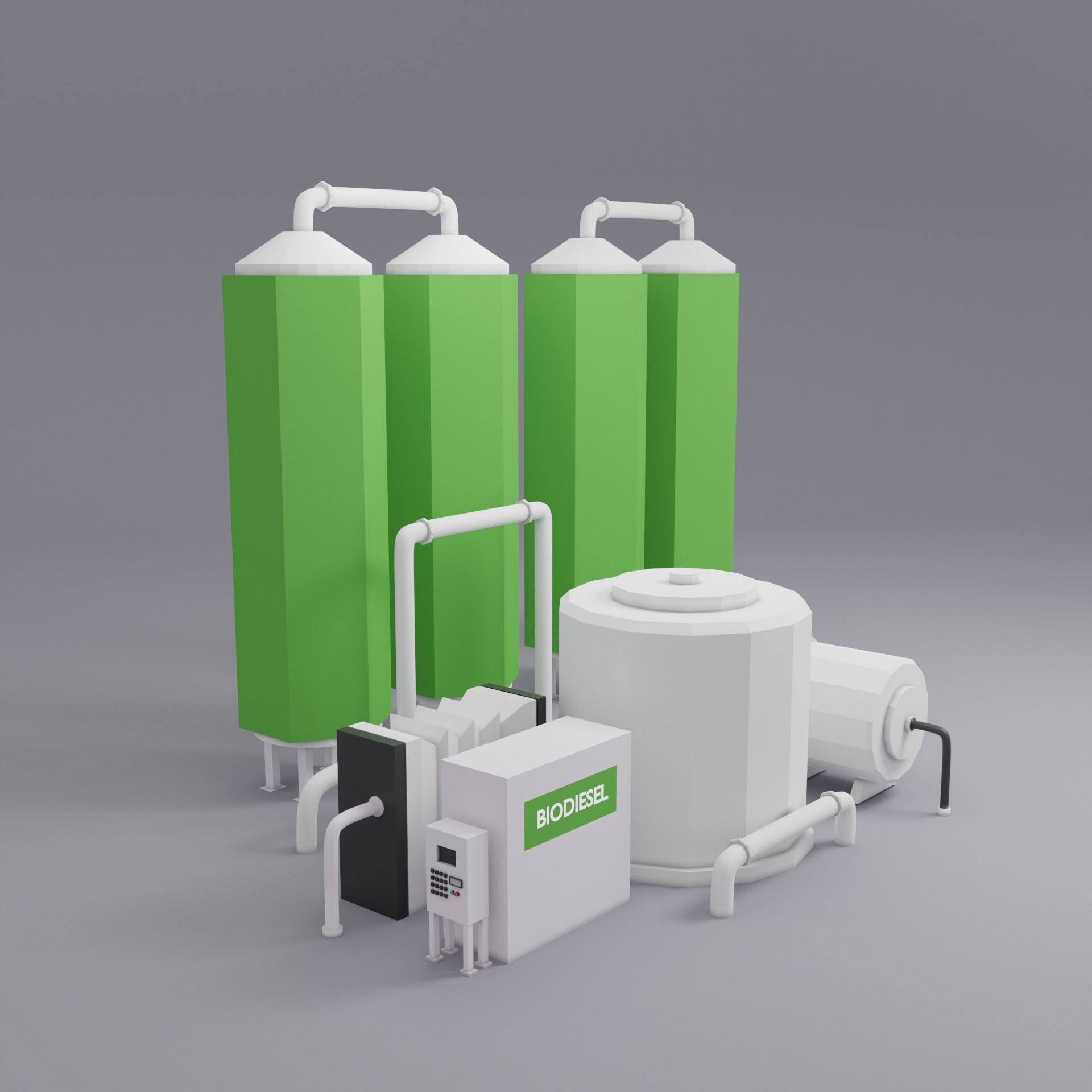 Bio Fuel Production Plant Assets 3D model | CGTrader